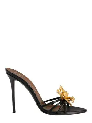 GIUSEPPE ZANOTTI 105mm Orchid Mule Sandals - Black