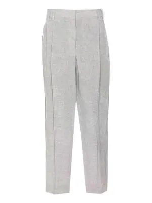 Brunello Cucinelli Pressed-crease Trousers - Grey