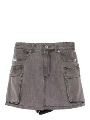 CHOCOOLATE Denim Skort - Grey
