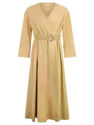 Liu Jo Belted Midi Dress - Neutrals