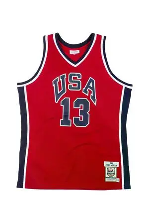 Mitchell & Ness 1984 Chris Mullin Usa Basketball University Authentic Jersey - Red