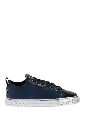 GIUSEPPE ZANOTTI Lace-up High-top Sneakers - Blue