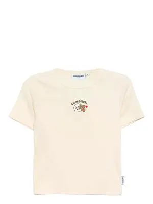 CHOCOOLATE Logo-embroidered T-shirt - White