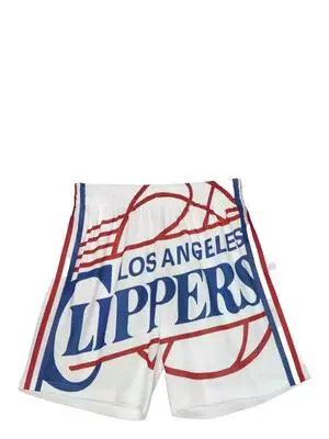 Mitchell & Ness Nba La Clippers Blown Out Shorts - White