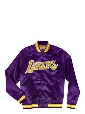 Mitchell & Ness Nba Lakers Satin Jacket - Purple
