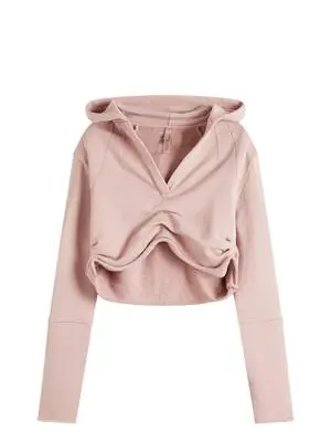 SKIMS Shoulder Pad Cropped Hoodie - Fawn