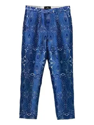 Etro Jacquard-lace Trousers - Blue