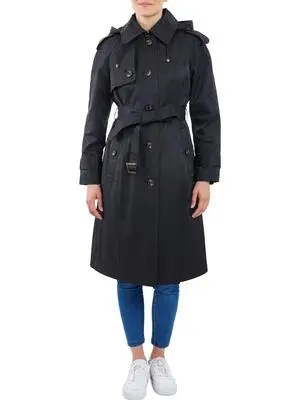 London Fog Cotton-blend Trench Coat - Black
