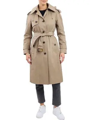 London Fog Cotton-blend Trench Coat - Driftwood