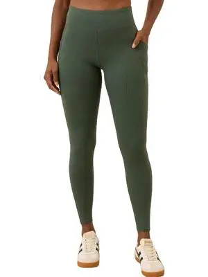 PACT On The Go-to Pocket Legging - Pine Green