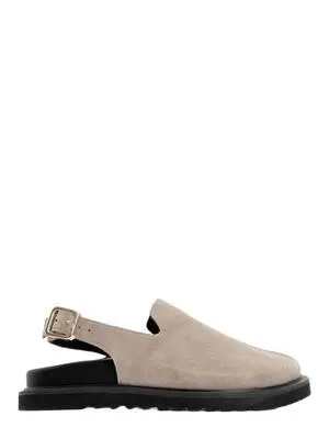 FOREVER & ALWAYS SHOES Forever & Always Shoes Laby Leather Clogs Beige Suede Leather