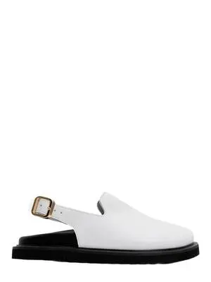 FOREVER & ALWAYS SHOES Forever & Always Shoes Laby Leather Clogs White Suede Leather