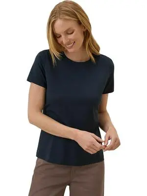 PACT Luxe Stretch Jersey Slim Tee - Midnight Blue