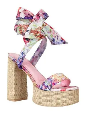 AZALEA WANG Lazuli Ankle Wrap Platform Sandal