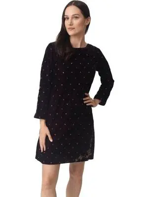 RAAS Lica Hand-embroidered Velvet Mini Dress - Wine