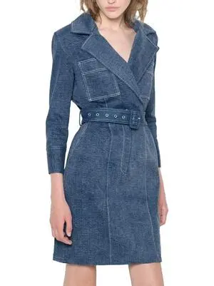AS By DF As B Y Df Gianna Denim Shirt Dress - Med Wash Denim