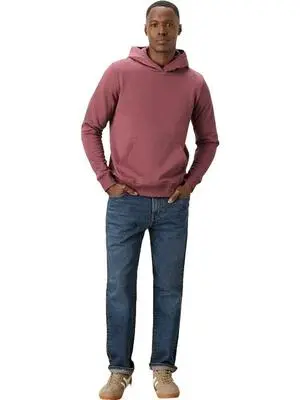 PACT Organic Cotton Cloud Brushed Fleece Pullover Hoodie Mauve