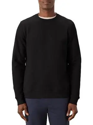 PACT Organic Cotton Cloud Brushed Fleece Crew Sweatshirt - Black