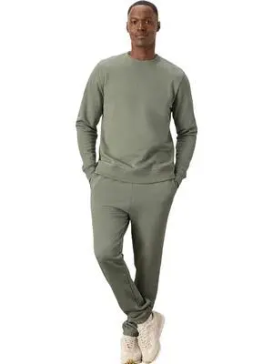 PACT Pact Organic Cotton Cloud Brushed Fleece Crew Sweatshirt Shadow