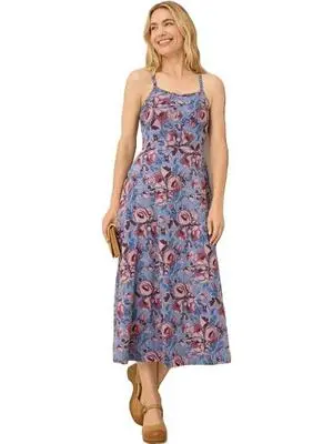 PACT Fit & Flare Midi Dress - Gathered Joys