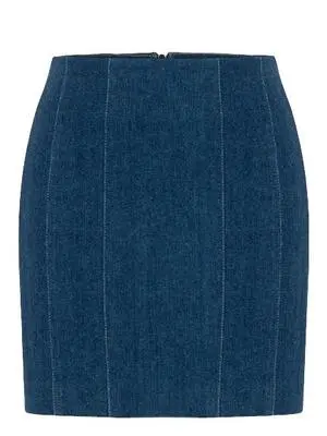 JENDUE Sosa Denim Mini Skirt - Nesta Blue