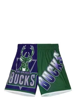 Mitchell & Ness Nba Milwaukee Bucks Big Face 5.0 Shorts - Purple