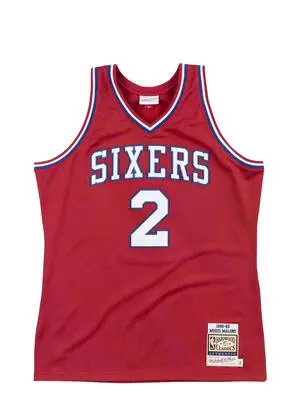 Mitchell & Ness 1982 Moses Malone 79ers Jersey - Red