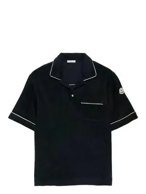 Moncler Textured Polo Shirt - Blue
