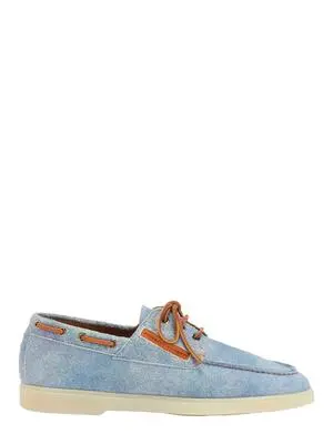 GIUSEPPE ZANOTTI Venice Denim Boat Shoes - Blue
