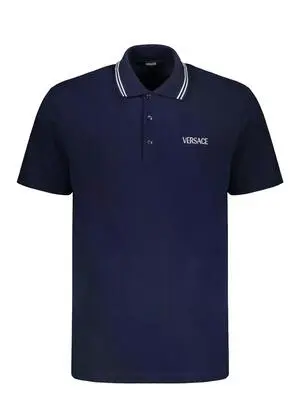 Versace Cotton Polo Shirt - Blue