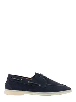 SCAROSSO Suede Boat Shoes - Blue