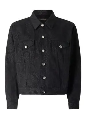 Roberto Cavalli Python-print Jacket - Black