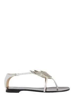 GIUSEPPE ZANOTTI Calla Flowers Sandals - White