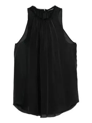 Balmain Silk Sleeveless Blouse - Black