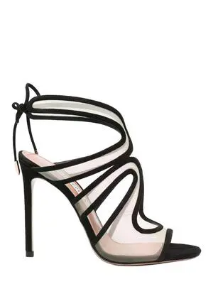 AQUAZZURA 110mm Cut-out Detail Sandals - Black