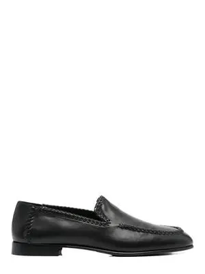 Canali Leather Loafers - Black