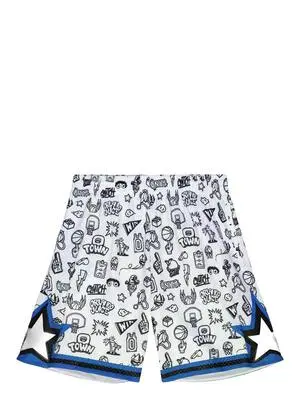 Mitchell & Ness Orlando Magic 1994 Doodle Basketball Shorts - White