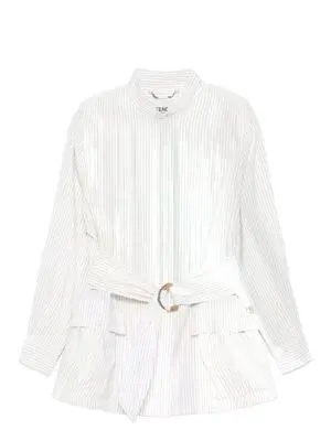 Fendi Striped Jacket - White