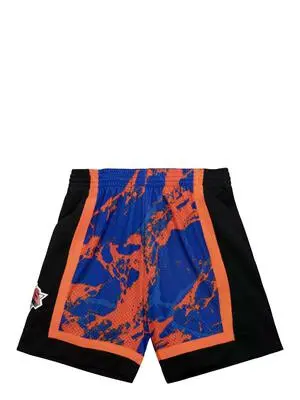 Mitchell & Ness Ny Knicks 1996 Team Marble Basketball Shorts - Blue