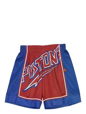 Mitchell & Ness Nba Detroit Pistons Blown Out Shorts - Blue