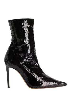 Alexandre Vauthier 100mm Sequin-embellished Boots - Black