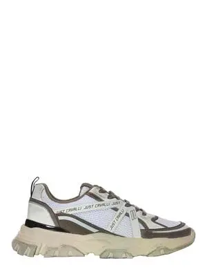 Just Cavalli Panelled Sneakers - White