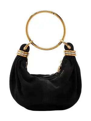 Chloé Suede Top Handle Bag - Black