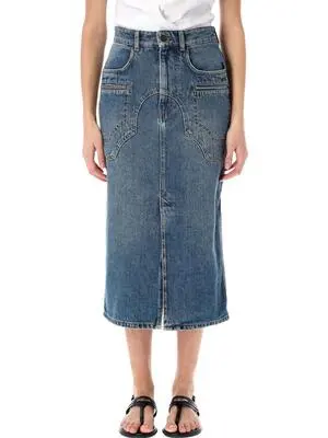 Isabel Marant Denim Skirt - Blue