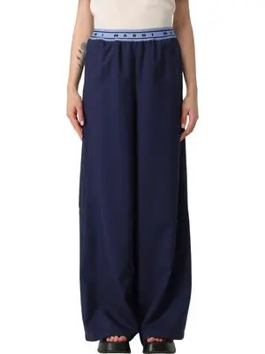 Marni Wide-leg Trousers - Navy