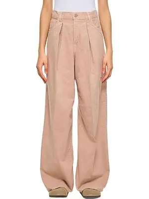 HAIKURE Haikure Pleated Wide Leg Jeans Nude