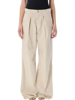 HAIKURE Haikure Pleated Wide Leg Jeans Sand