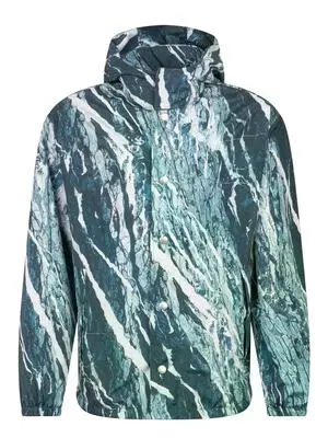 Roberto Cavalli Marble-print Bomber Jacket - Blue