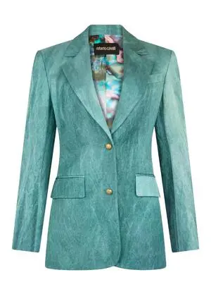 Roberto Cavalli Abstract-pattern Blazer - Green