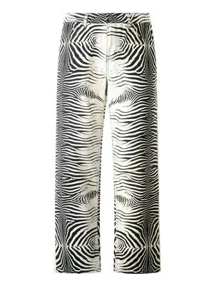 Roberto Cavalli Tigress-print Trousers - White